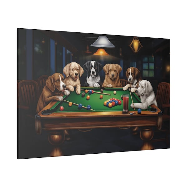 Dogs Playing Pool - Etsy