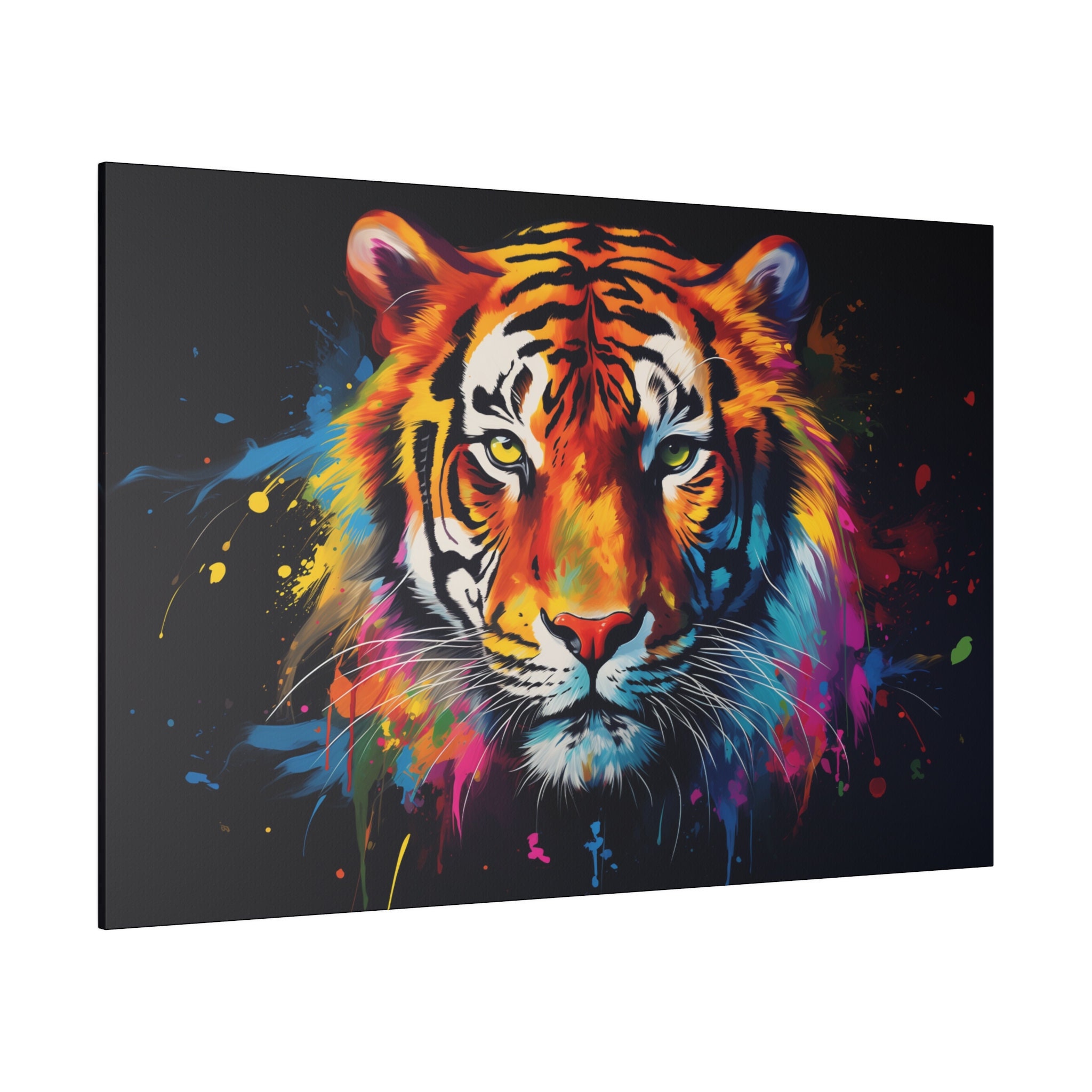 Abstract Siberian Tiger Canvas Tiger Wall Decor Colorful Tiger Art ...