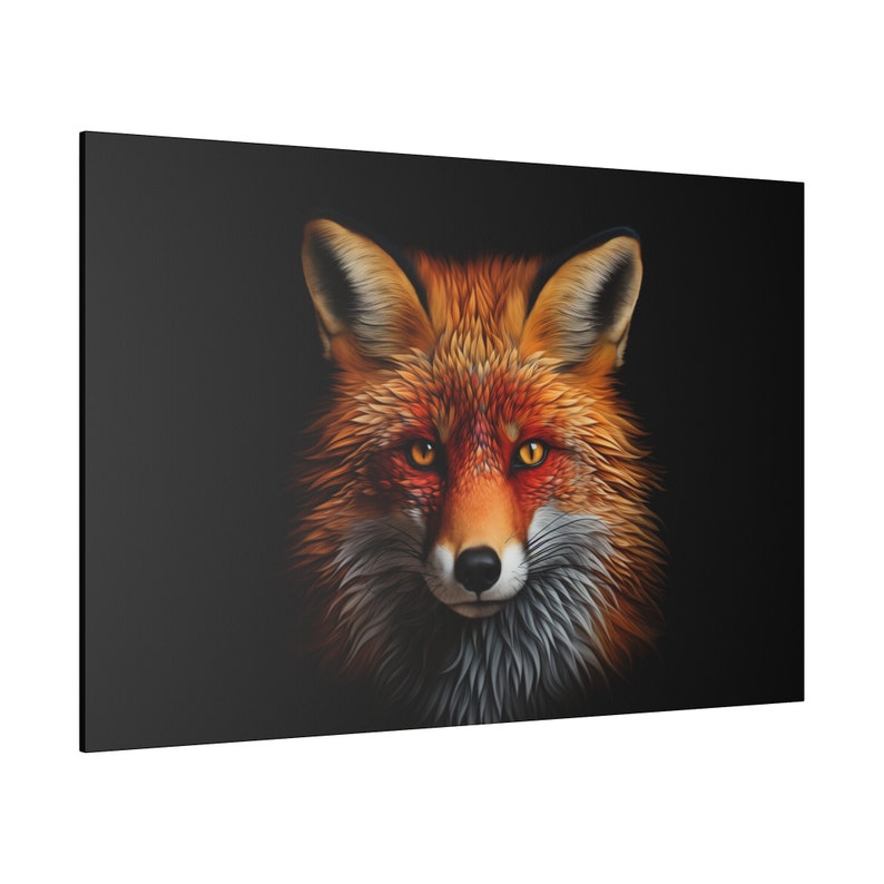 Red Fox Canvas Print Fox Wall Art Fox Home Decor Colourful Fox Picture ...