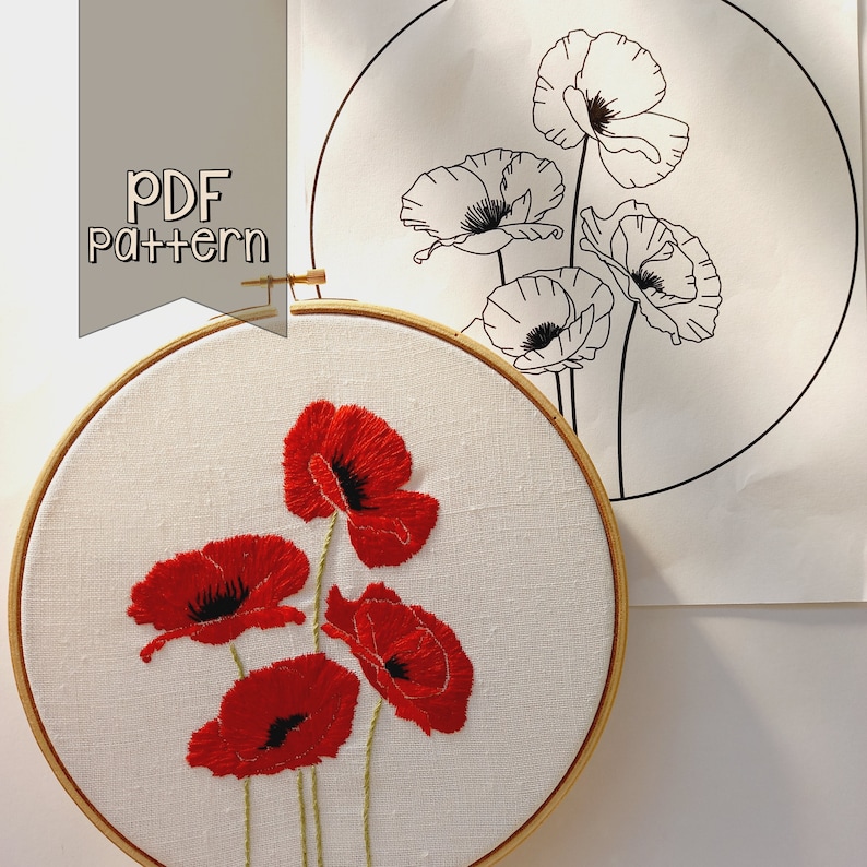 Flowers Embroidery Pattern. SOFIA. PDF Pattern + Guide. Botanical ...