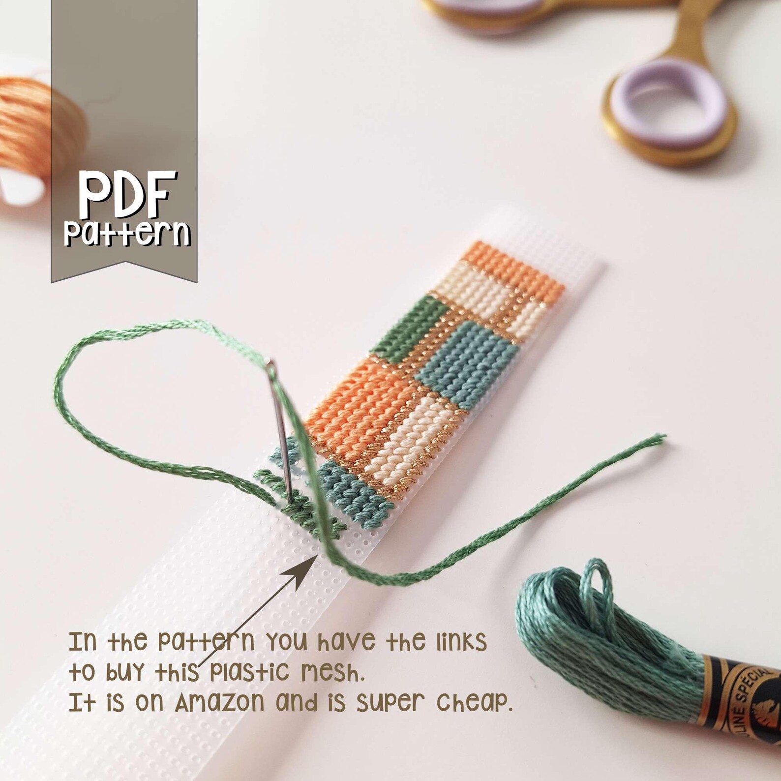 PDF Patterns | 5 Bracelets to Make With Plastic Canvas | DMC Colors and ...