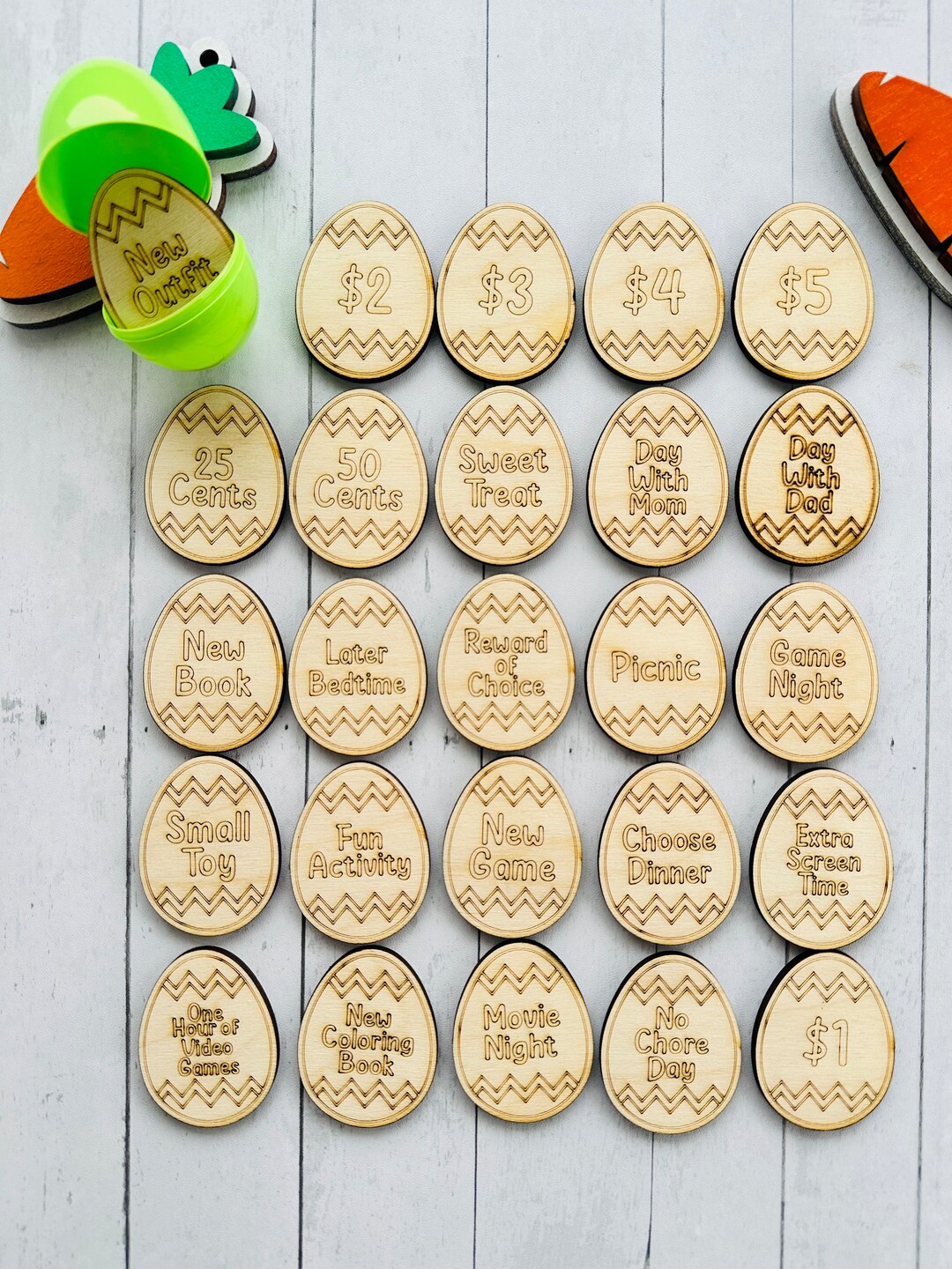 Easter Egg Hunt Tokens Set of 25 | Easter Egg Basket Stuffers Fillers ...