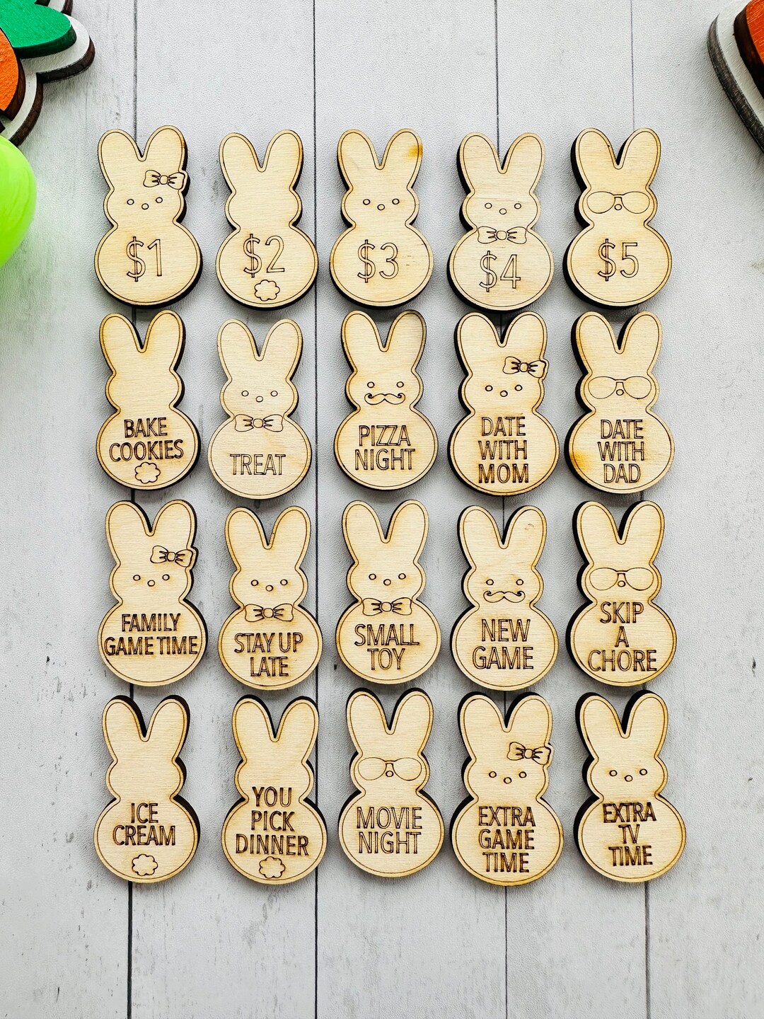 Easter Tokens, Easter Reward Tokens, Easter Egg Fillers, Peep Egg ...