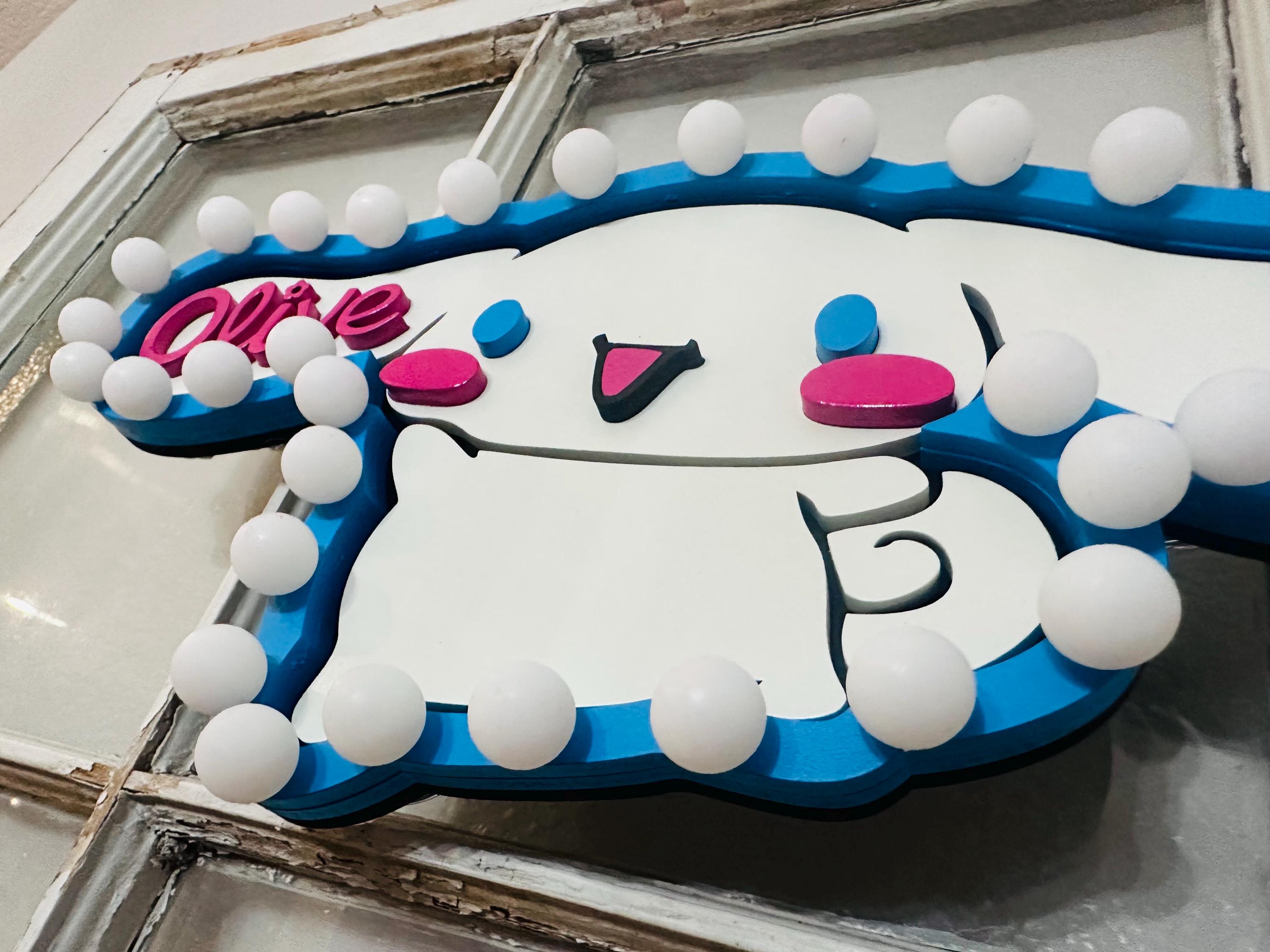 Cinnamoroll Marquee Custom Sign, Personalized Sign With Name Lights ...