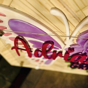 3D Floral Butterfly Name Sign, Custom 3d Name Sign, Personalized Name ...