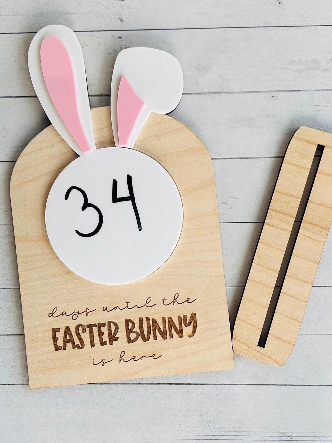 Easter Countdown, Bunny Countdown Sign, Days Until Easter, Dry Erase ...
