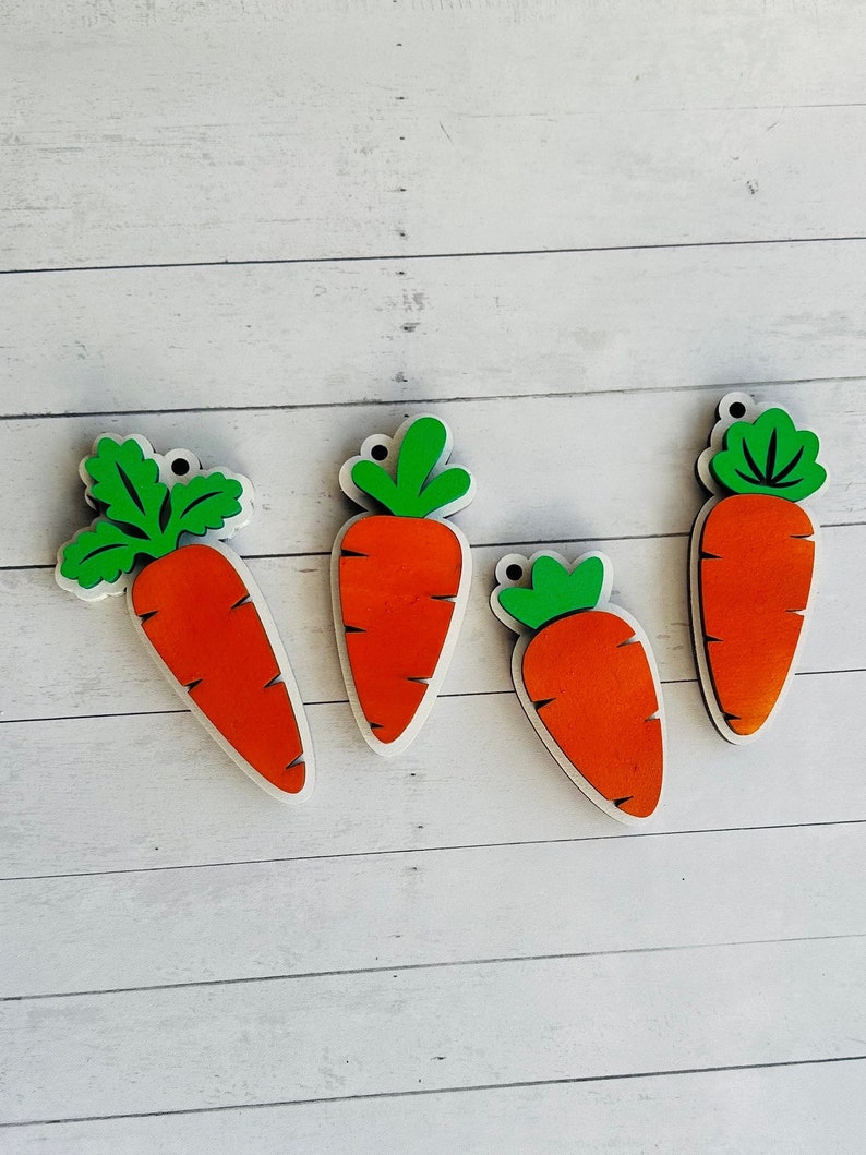 Easter Basket Carrot Name Tag / Personalized Wood Accessory for Spring ...