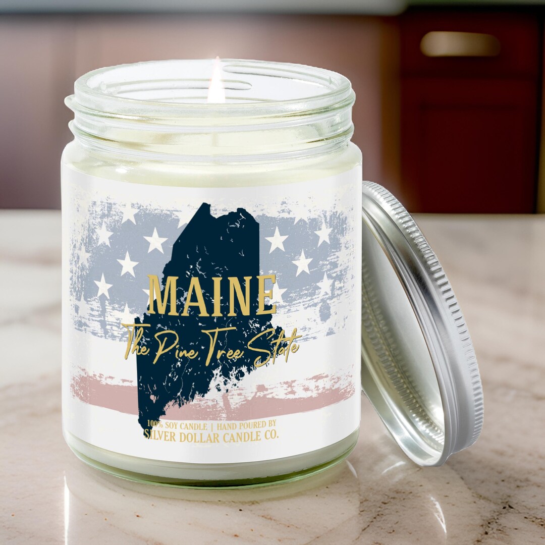 Maine State Candle | Nostalgia Collection by SD Candle | 9/16oz Soy ...