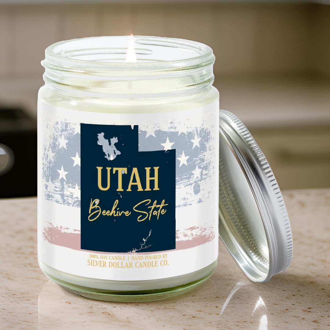 Utah State Candle | Nostalgia Collection by SD Candle | 9/16oz Soy ...