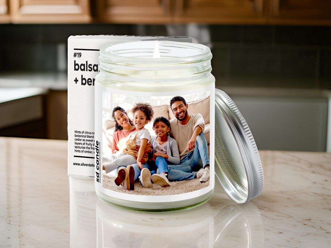 Personalized Photo Candle, Picture on Candle, Anniversary Gift, Mother ...