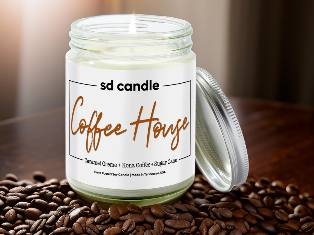 Coffee House Candle, Fresh Brewed Coffee Scented Candle, Coffee Lover ...