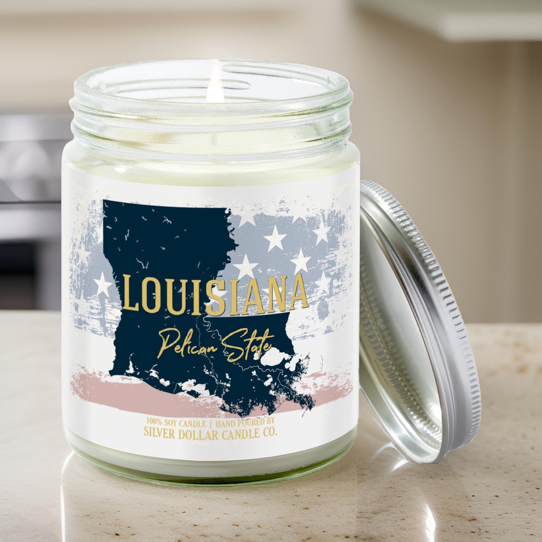 Louisiana State Candle | Nostalgia Collection by SD Candle | 9/16oz Soy ...