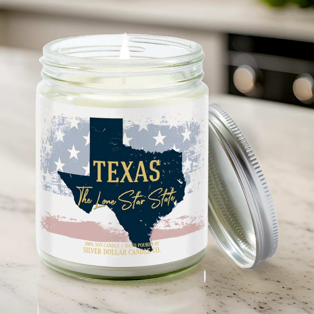 Texas State Candle | Nostalgia Collection by SD Candle | 9/16oz Soy ...