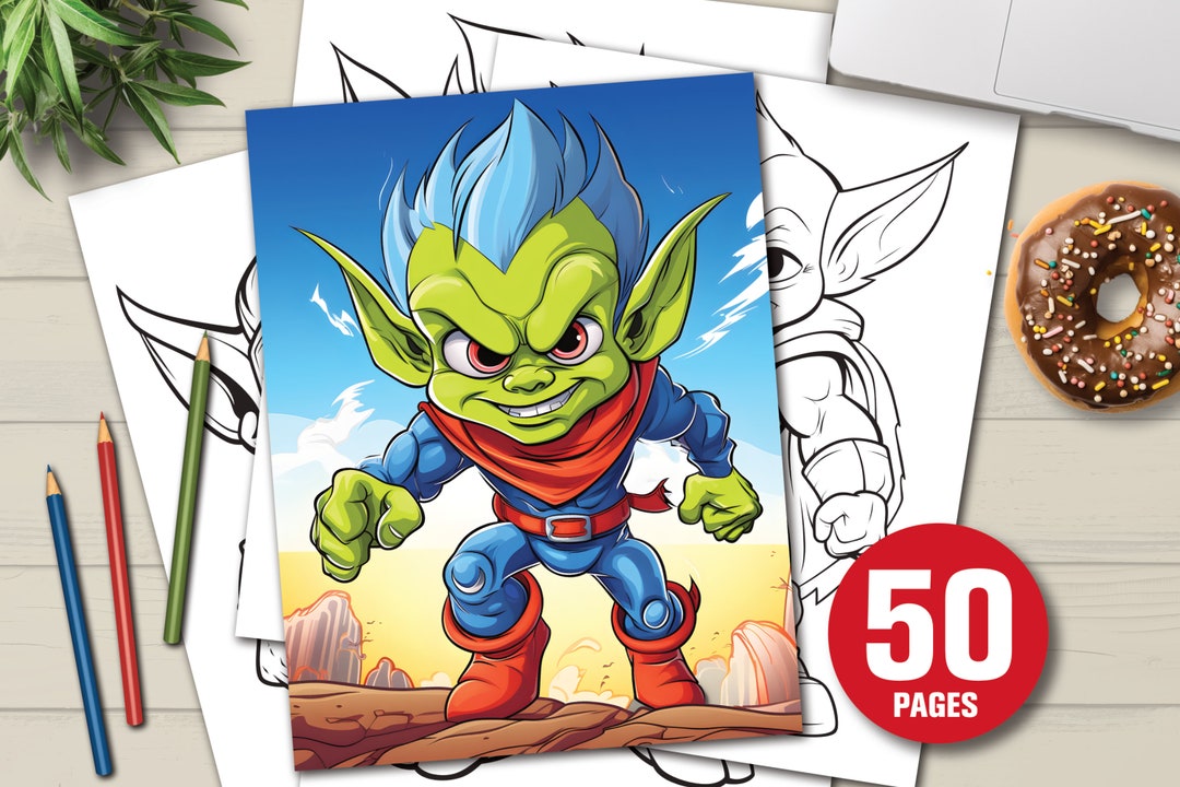 50 Fantasy Coloring Pages Magical Adventure Book for Kids, Printable ...