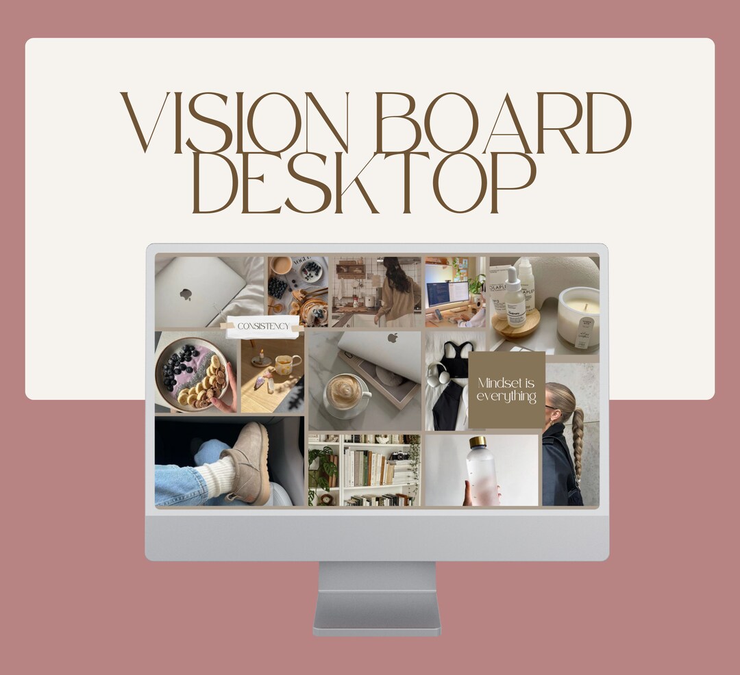 Digital Vision Board Wallpaper Template Canva - Etsy