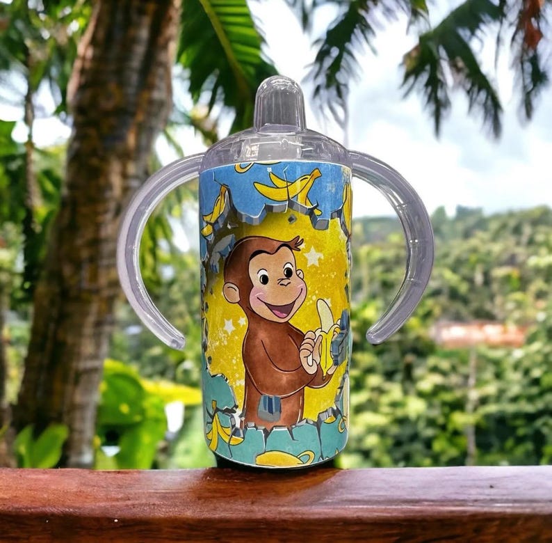 Curious George 12oz Stainless Steel Sippy Cup - Etsy