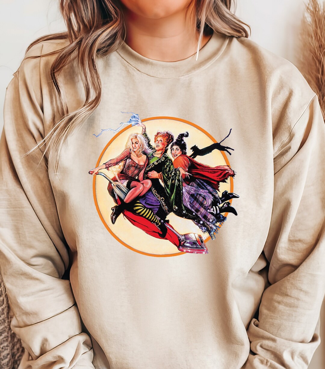 Hocus Pocus Sanderson Sisters Halloween Sweatshirt, Vintage Witch Top ...