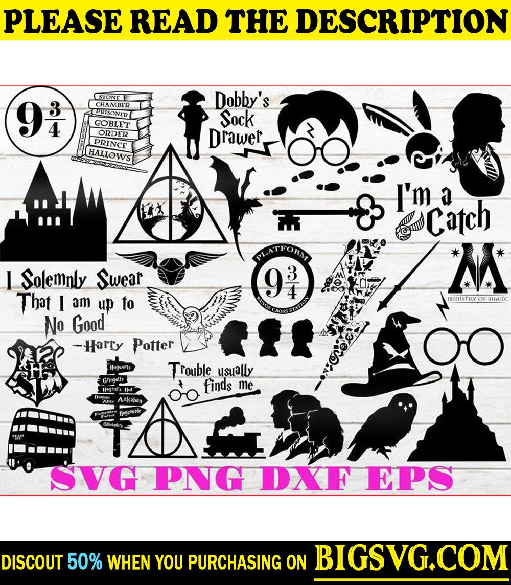 S1 4700 Files Harry Potter SVG, Svg Cut Files for Cricut, Svg Files for ...