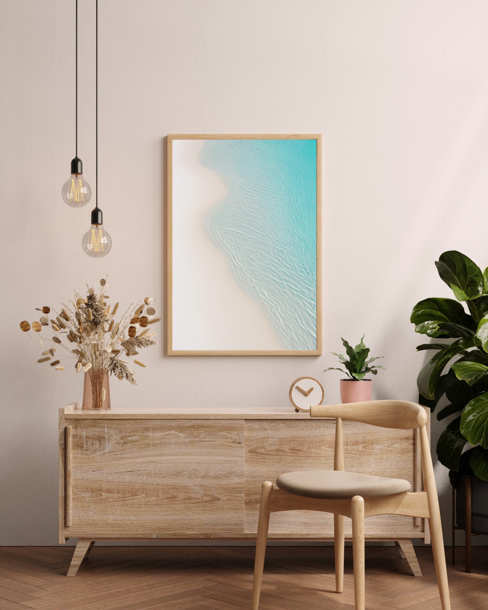 Sandy Beach Wall Art, Sandy Beach Print, Sea, Blue Print, White Print ...