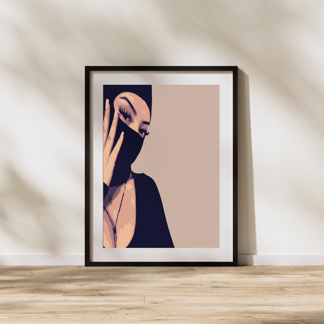 Woman Wearing Ski Mask Wall Art Ski Mask Art Print Urban Streetwear ...