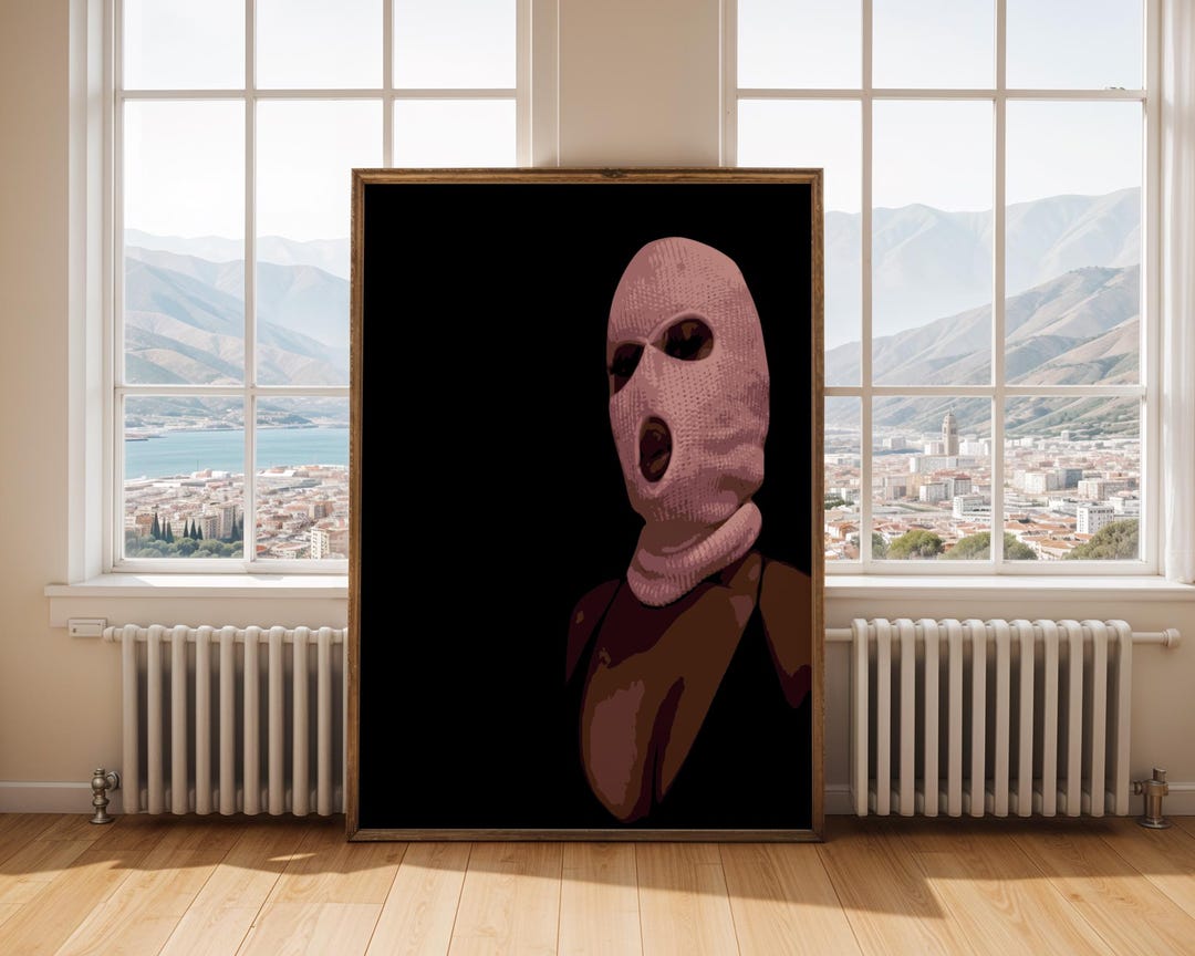 Woman Wearing Ski Mask Wall Art | Ski Mask Art Print | Urban Streetwear ...