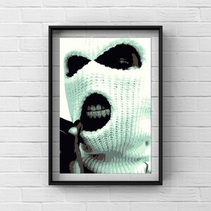 Diamond Boy: Man in White Ski Mask With Diamond Grillz Digital Art ...