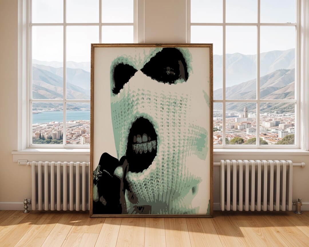 Man Wearing Ski Mask Wall Art | Ski Mask Art Print | Urban Streetwear ...