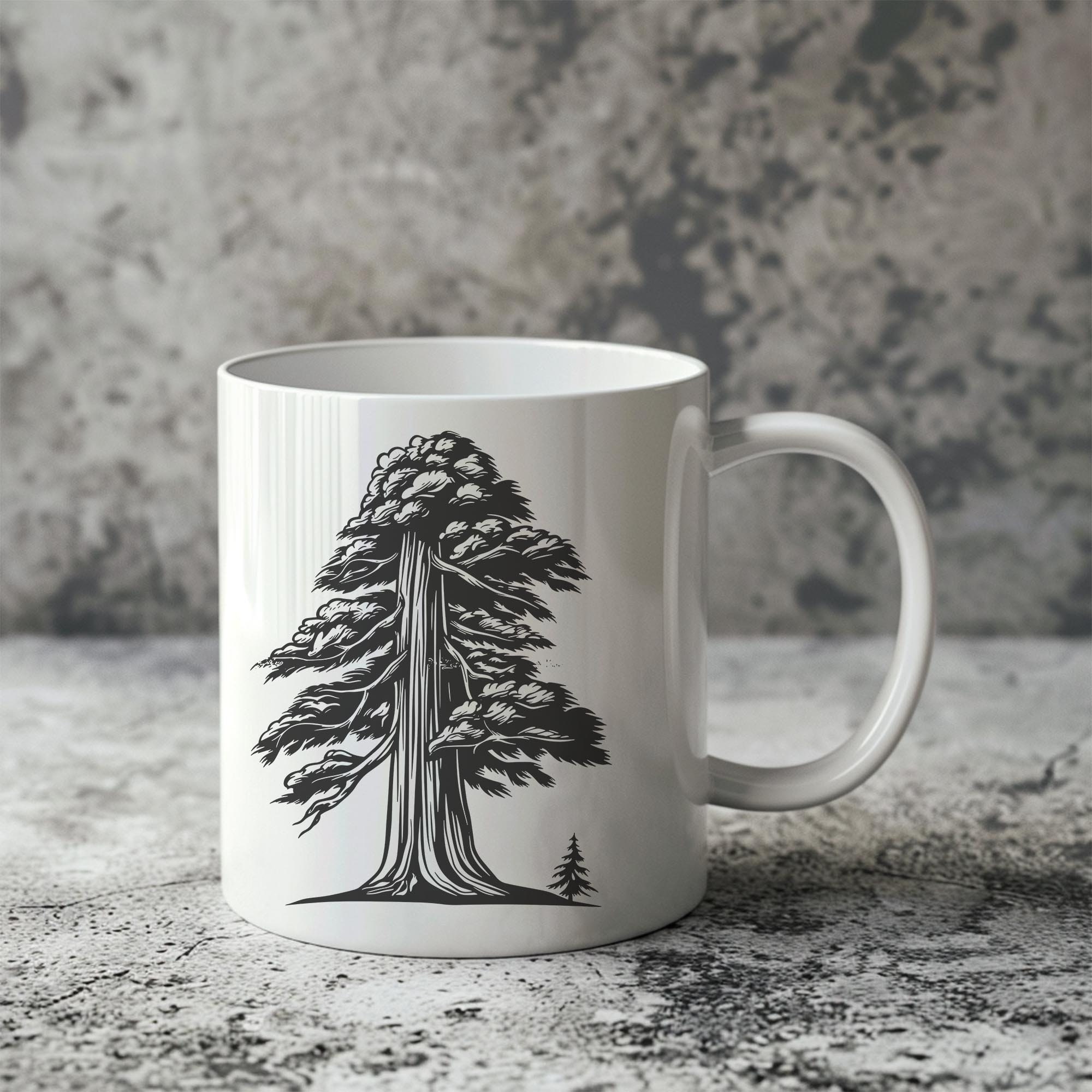 Sequoia Tree PNG Bundle SVG DXF Laser Burn Wood Engrave Lightburn Laser ...