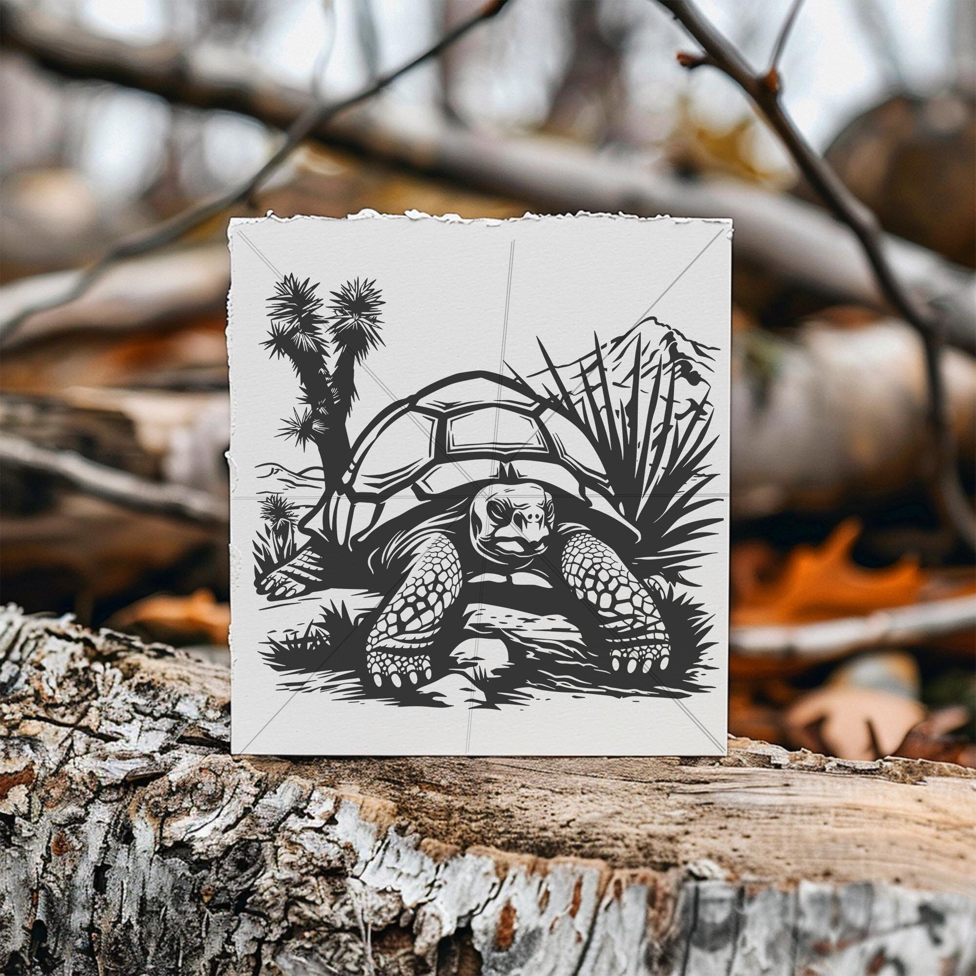 Joshua Tortoise PNG Bundle SVG DXF Laser Burn Wood Engrave Lightburn ...