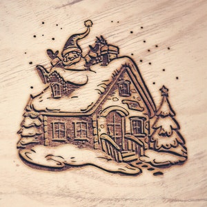 Christmas Eve Scene PNG Bundle | SVG | DXF | Laser Burn | Wood Engrave ...