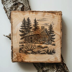 Log Cabin Summer PNG Bundle | SVG | DXF | Laser Burn | Wood Engrave ...