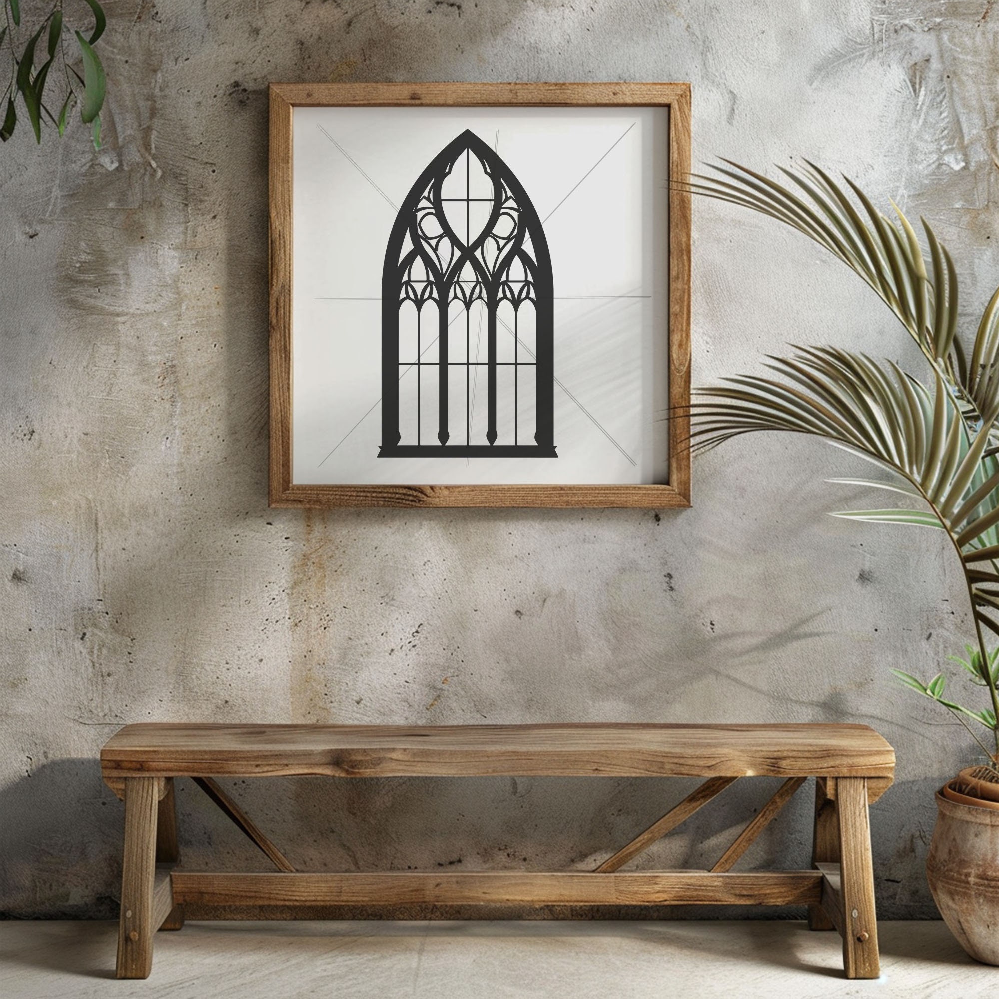 Gothic Church Window PNG Bundle SVG DXF Laser Burn Wood Engrave ...