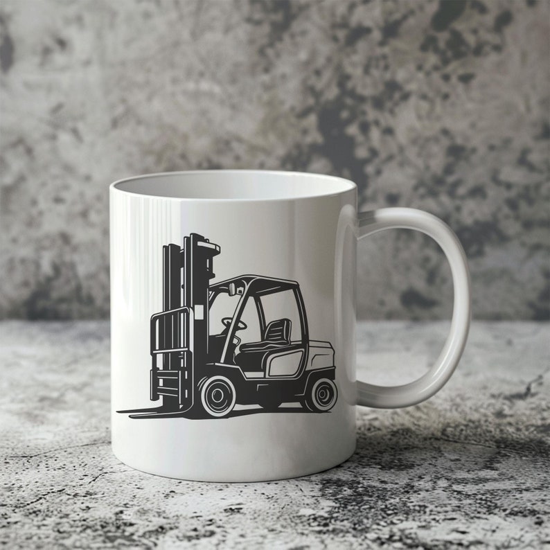 Forklift PNG Bundle SVG DXF Laser Burn Wood Engrave Lightburn Laser ...