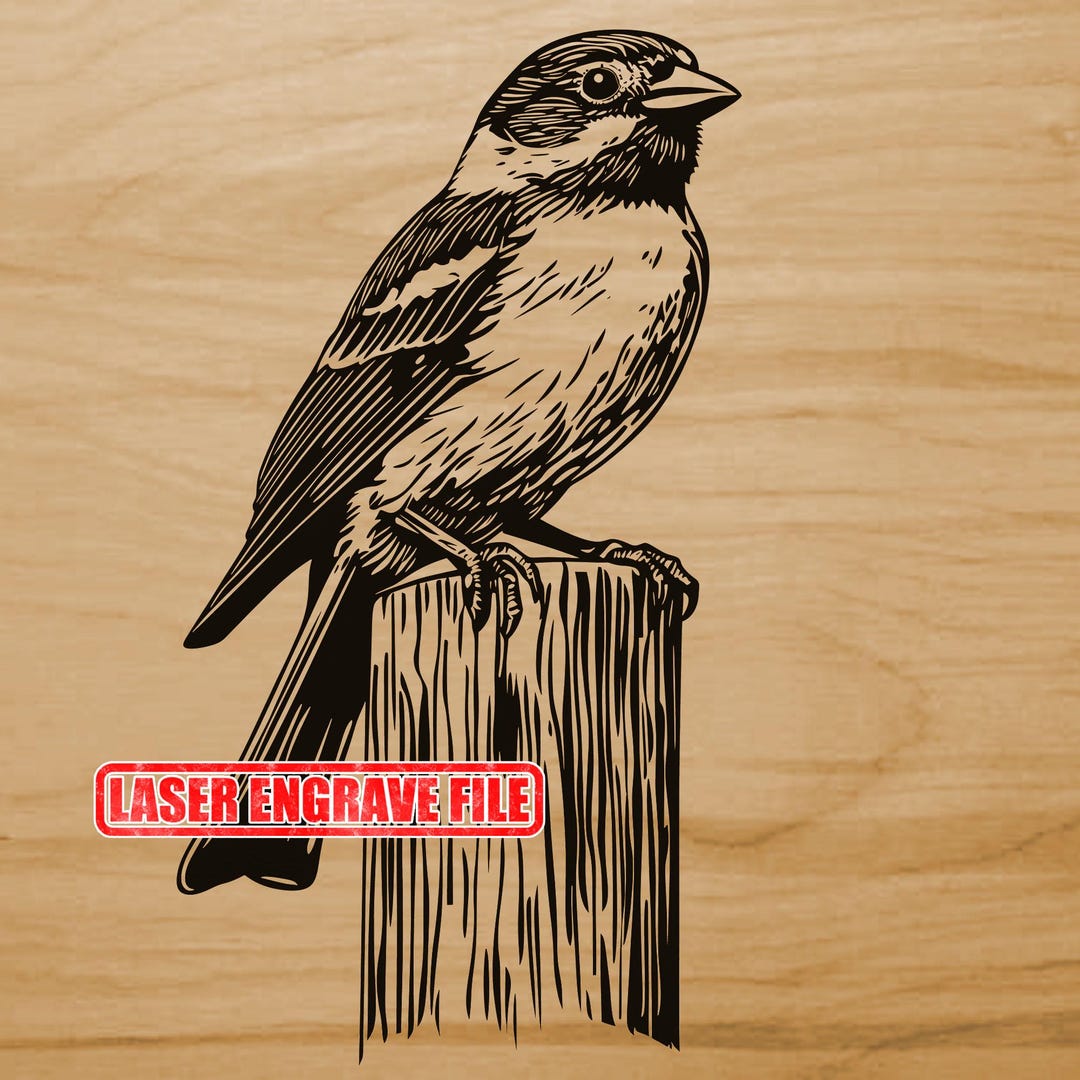 Sparrow Laser Engrave SVG File PNG File Laser File | Laserdatei | Laser ...