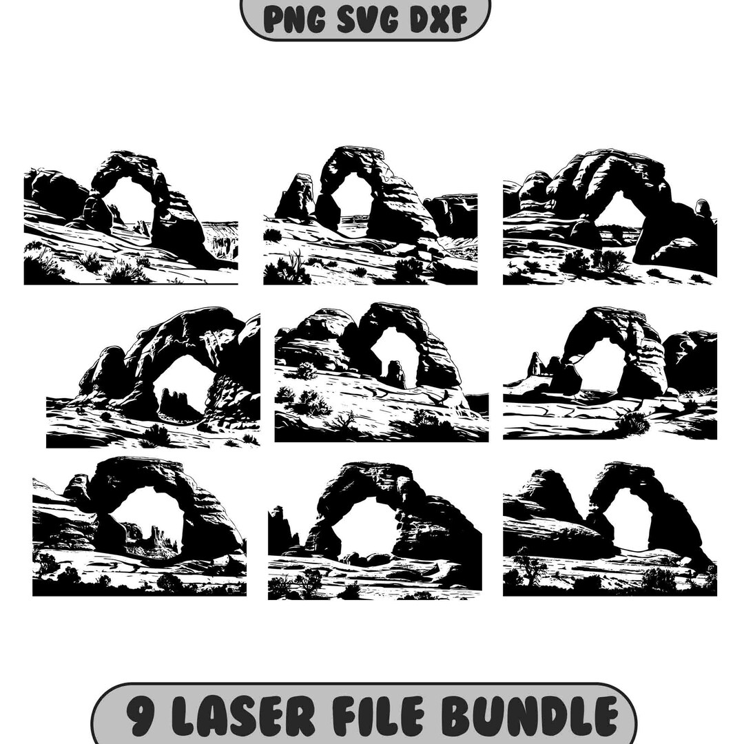 Arches Park Arch PNG Bundle | SVG | DXF | Laser Burn | Wood Engrave ...
