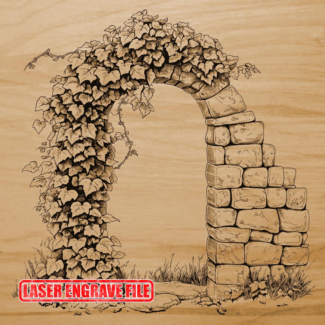 Stone Arch Laser Engrave SVG File PNG File Laser File | Laserdatei ...