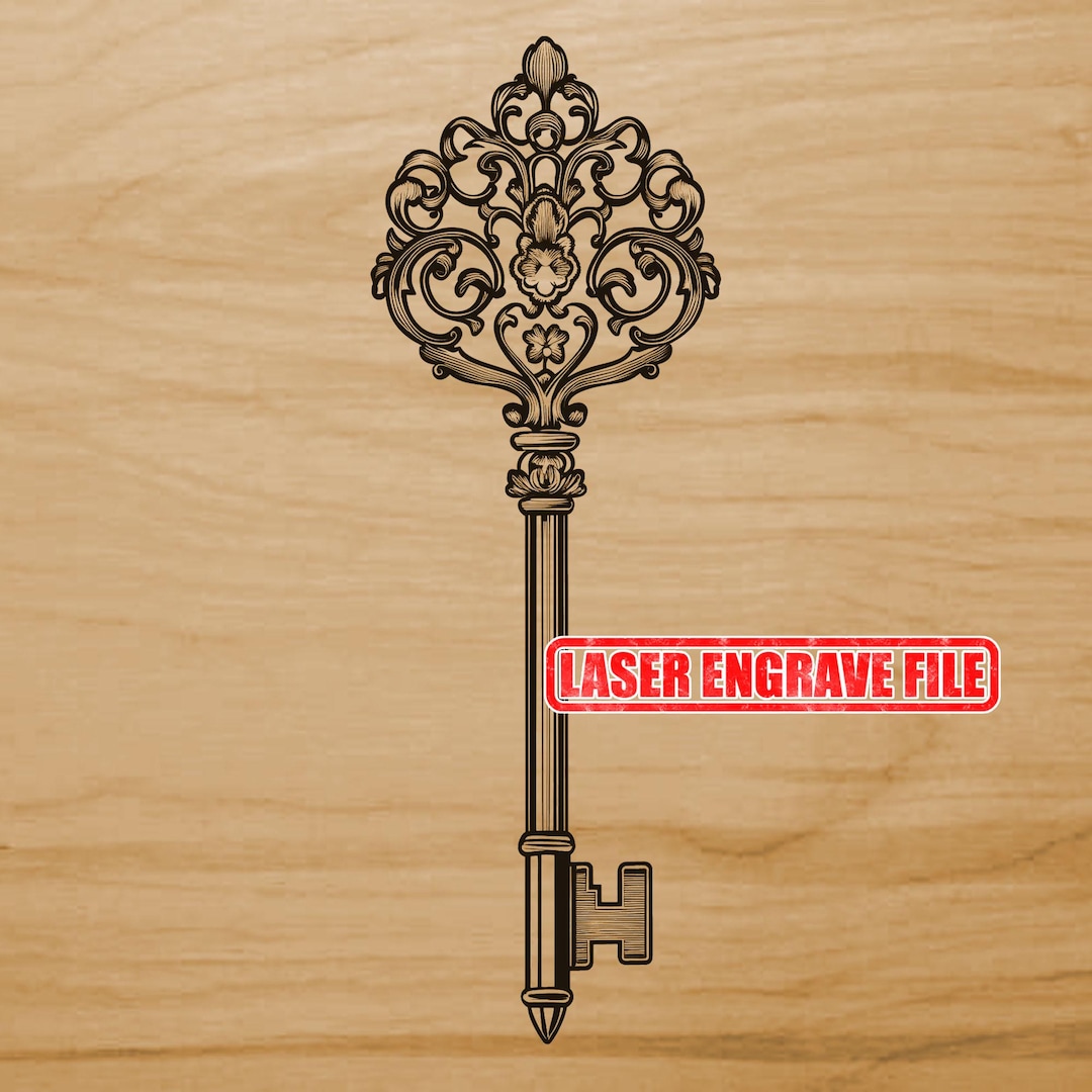 Vintage Key Laser Engrave SVG File PNG File Laser File | Laserdatei ...