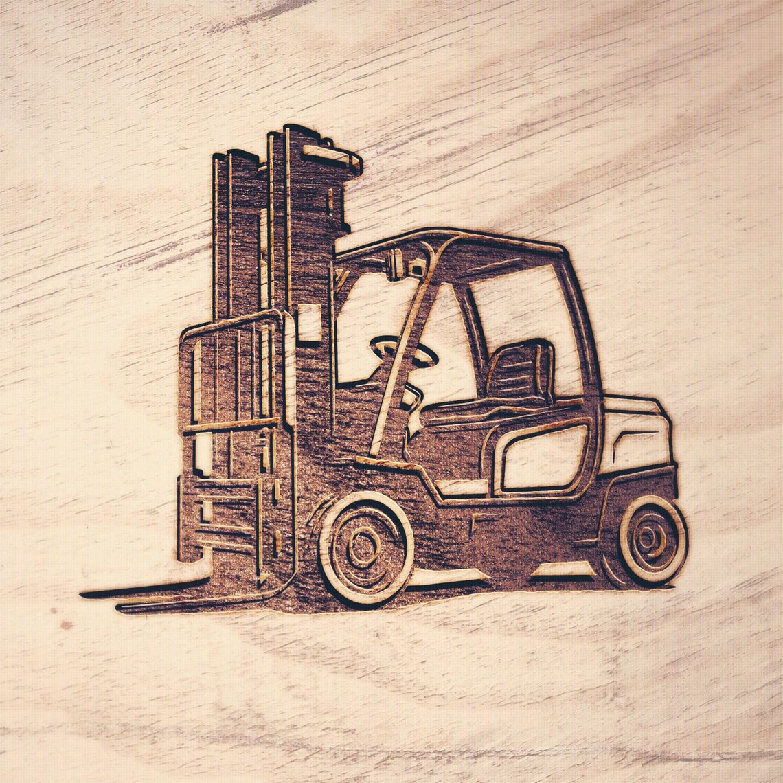 Forklift PNG Bundle SVG DXF Laser Burn Wood Engrave Lightburn Laser ...