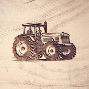 Tractor PNG Bundle SVG DXF Laser Burn Wood Engrave Lightburn Laser File ...