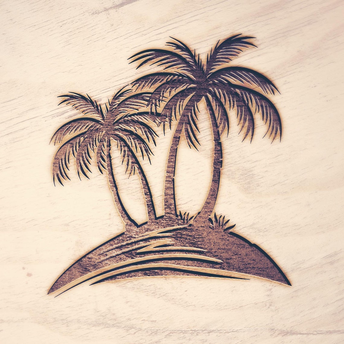 Palm Tree PNG Bundle SVG DXF Laser Burn Wood Engrave Lightburn Laser ...