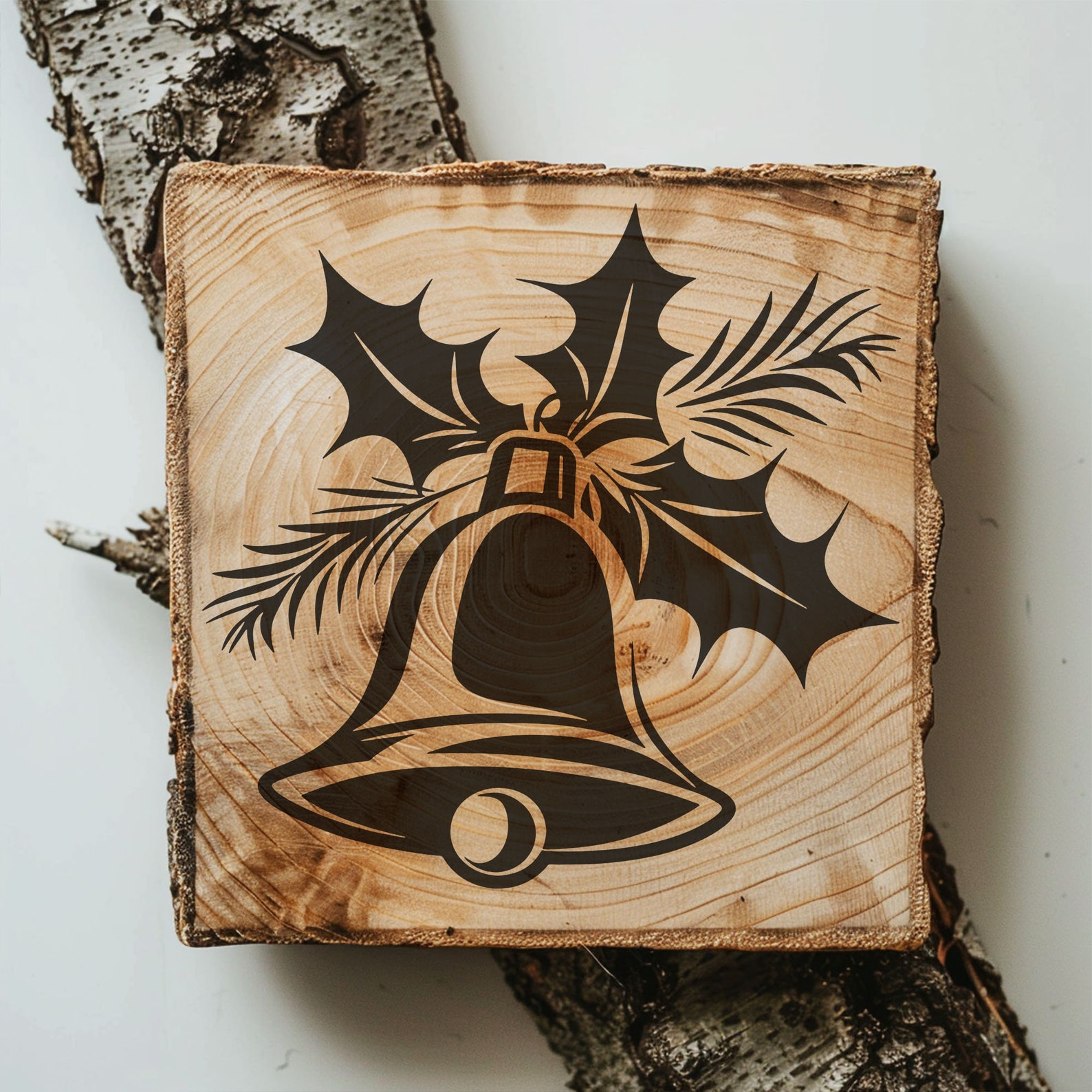 Christmas Bell PNG Bundle SVG DXF Laser Burn Wood Engrave Lightburn ...