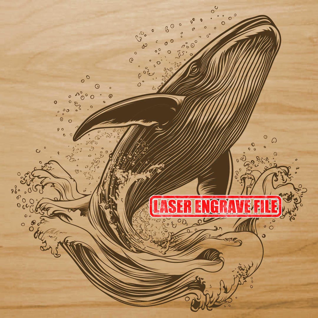 Whale Laser Engrave SVG File PNG File Laser File | Laserdatei | Laser ...