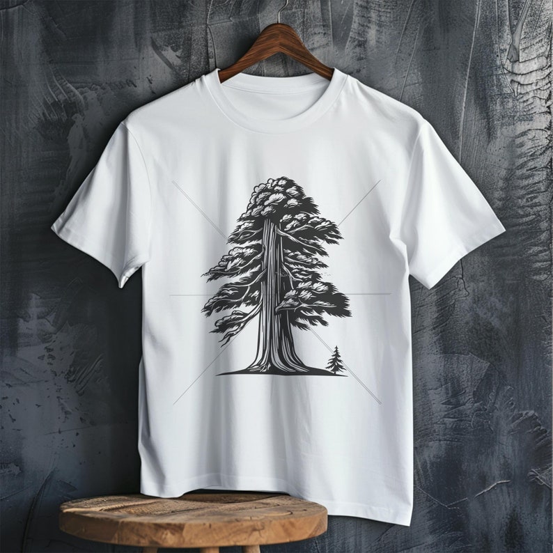 Sequoia Tree PNG Bundle SVG DXF Laser Burn Wood Engrave Lightburn Laser ...