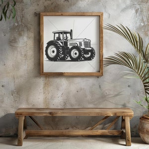 Tractor PNG Bundle SVG DXF Laser Burn Wood Engrave Lightburn Laser File ...