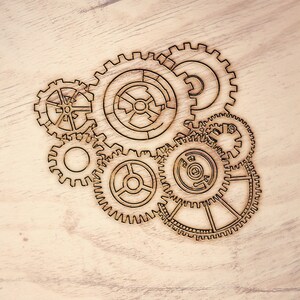 Mechanical Gear PNG Bundle | SVG | DXF | Laser Burn | Wood Engrave ...