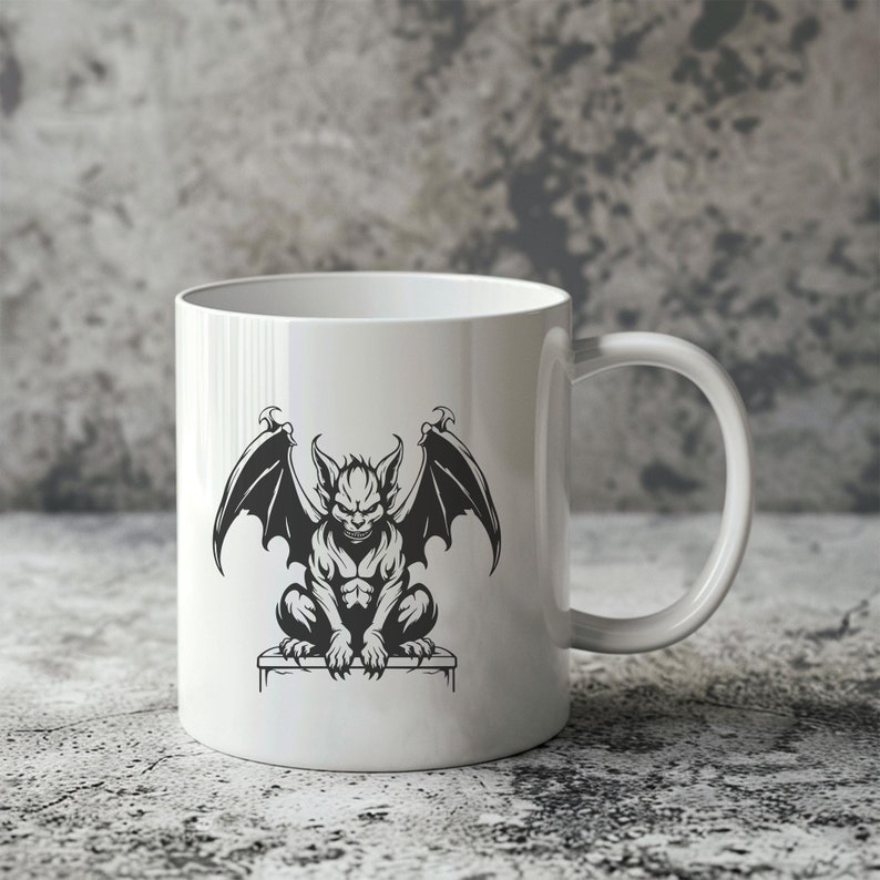 Gargoyle PNG Bundle SVG DXF Laser Burn Wood Engrave Lightburn Laser ...