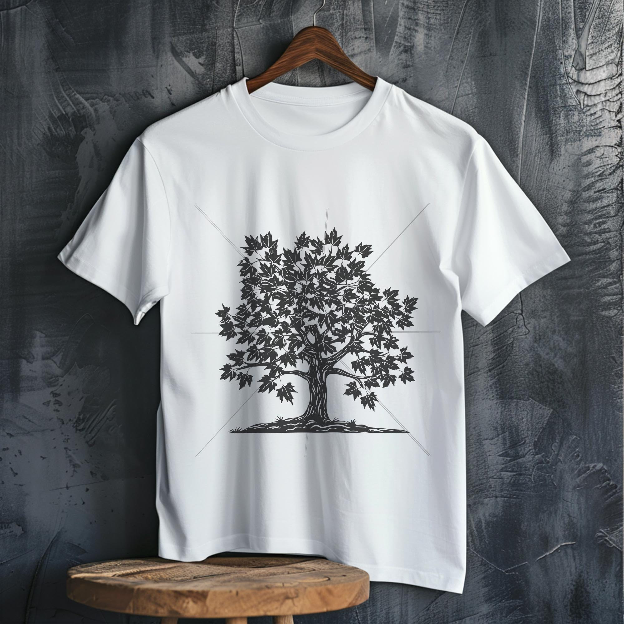 Big Leaf Maple Tree PNG Bundle SVG DXF Laser Burn Wood Engrave ...