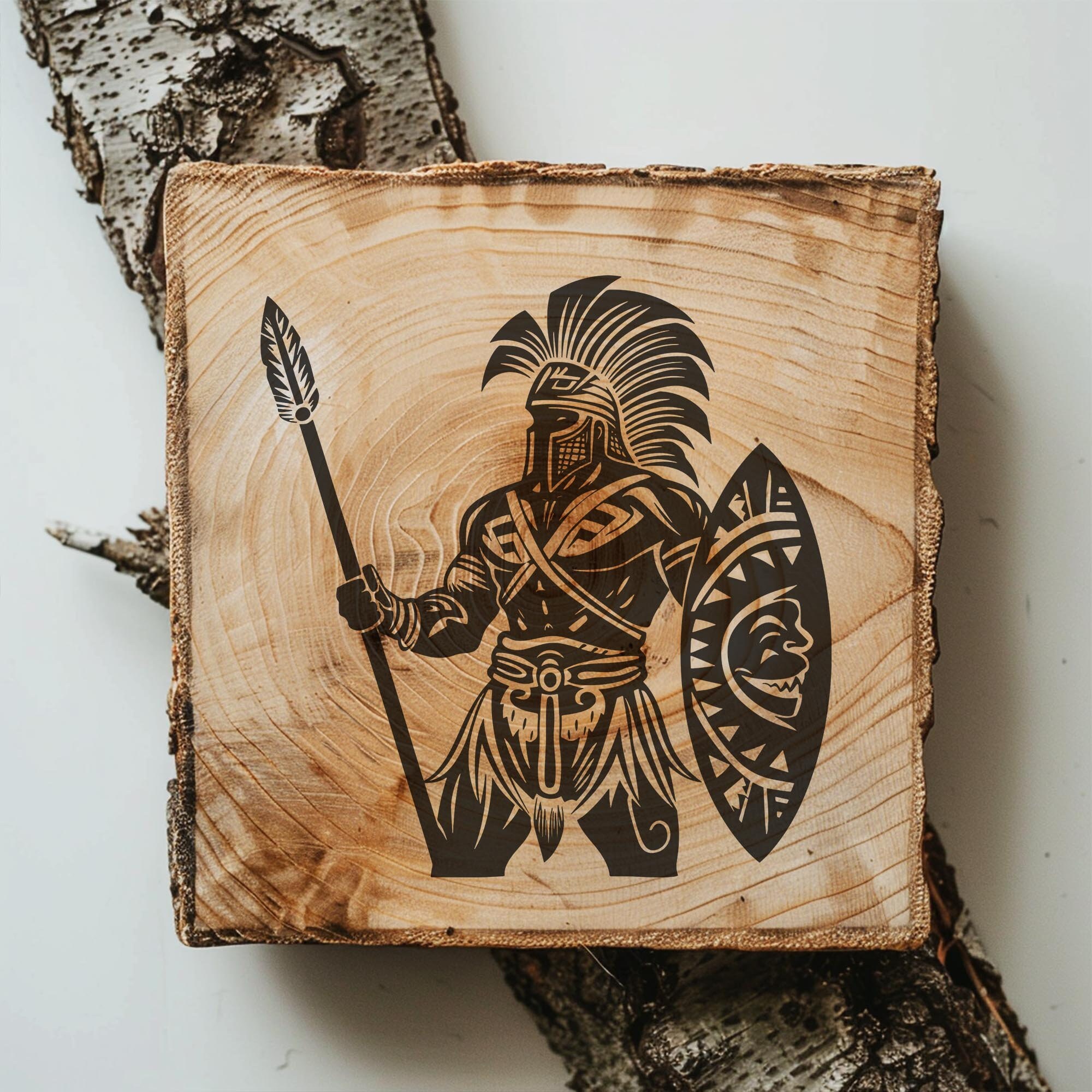 Polynesian Warrior PNG Bundle SVG DXF Laser Burn Wood Engrave Lightburn ...