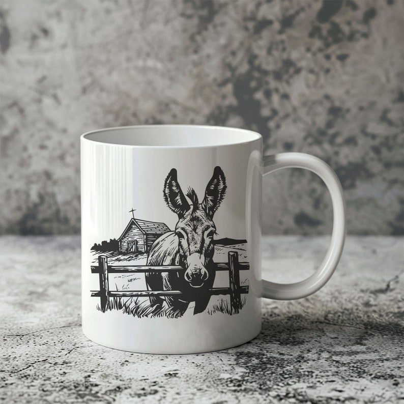 Donkey Fence Farm PNG Bundle SVG DXF Laser Burn Wood Engrave Lightburn ...