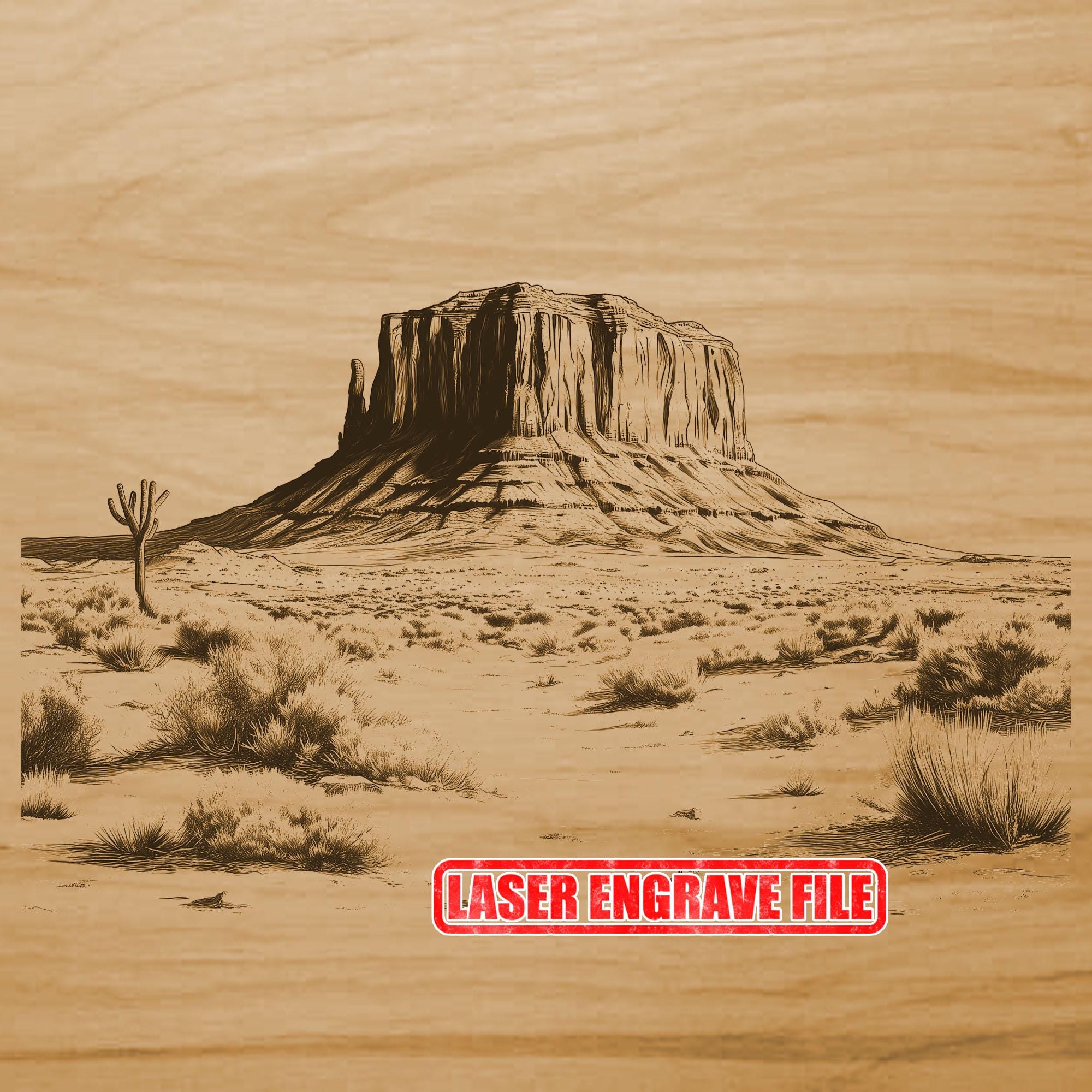 Vast Desert Laser Engrave SVG File PNG File Laser File | Laserdatei ...